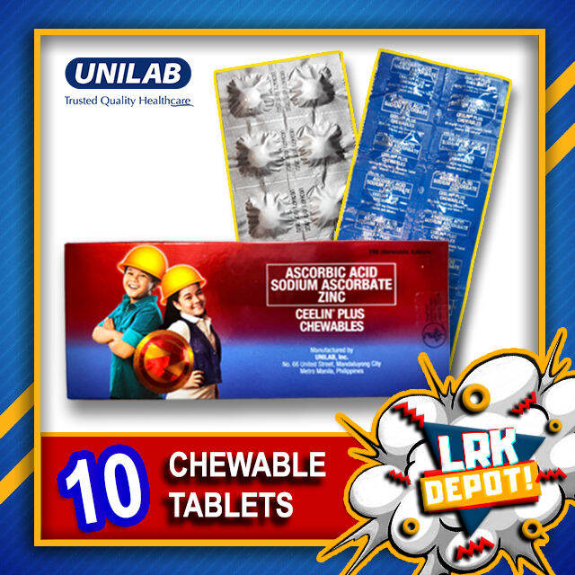 Ceelin Plus Chewables (10 tablets) Ascorbic Acid + Sodium Ascorbate ...