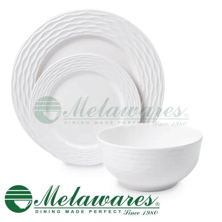 Melawares 6pc Wave White Dinnerware Set | Lazada PH