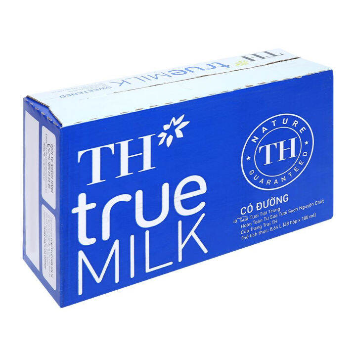 Sữa tươi TH True Milk Có Đường 180ml | Lazada.vn