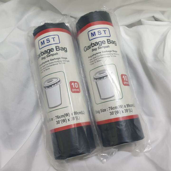Garbage Bag Roll Thick XL/ 30" x 39" inch HDPE Beg Sampah Black / Heavy ...