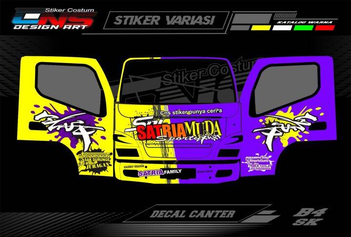 stiker decal kepala canter / stiker kabin depan canter / stiker full ...