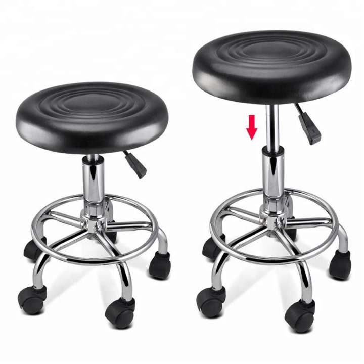 STOOLCHAIR001 - 360° Rotating Bar Stool With Wheels Stool Working Chair ...