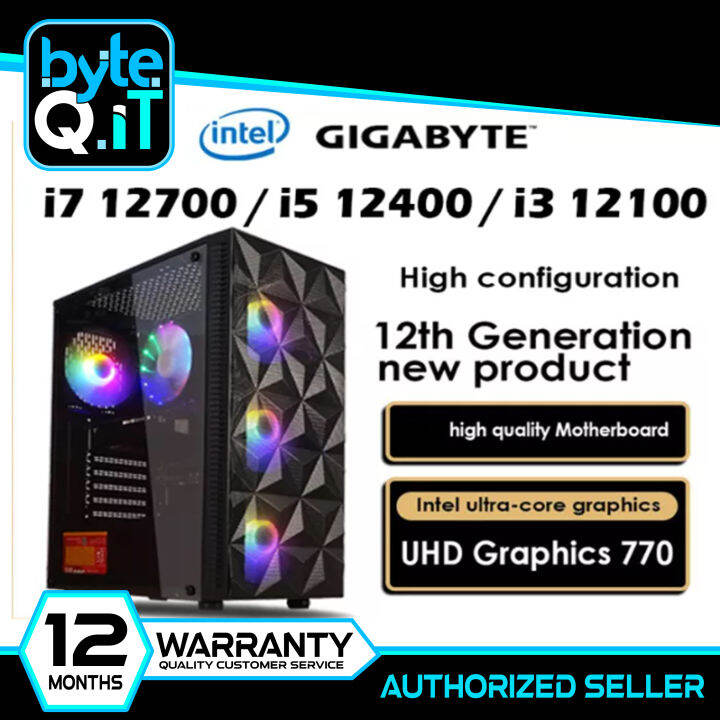 PROVISION Desktop Computer Set PC Full Set Intel Core i7 12700 i5 12400 ...