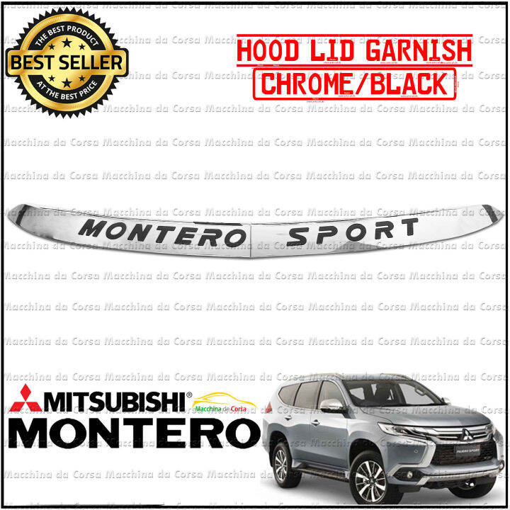 Mitsubishi Montero 2016-2018 Hood Lid / Hood End Trim Cover (Chrome ...