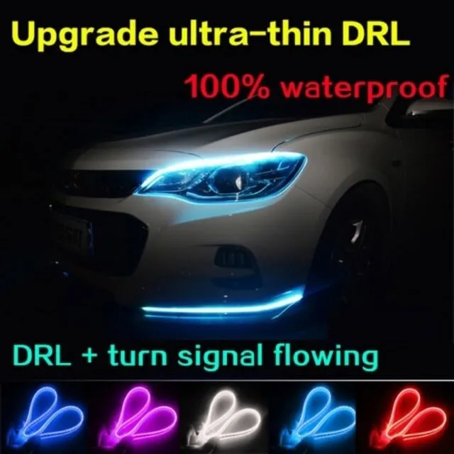led light for car 12 volt L15 3060cm DRL Guide Strip Flowing External ...