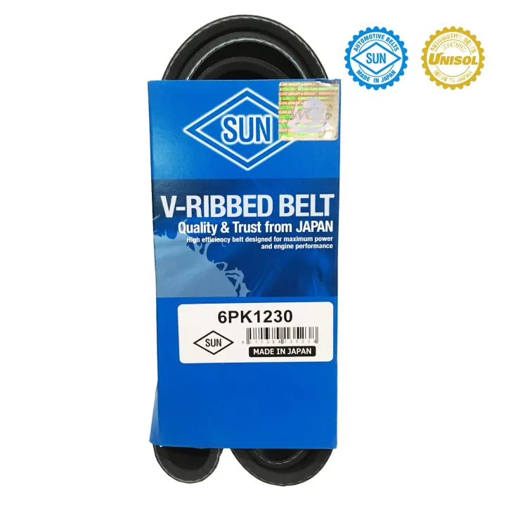 SUN V-Ribbed Belt 6PK1230 for Mitsubishi Mirage 2012-2021 | Lazada PH