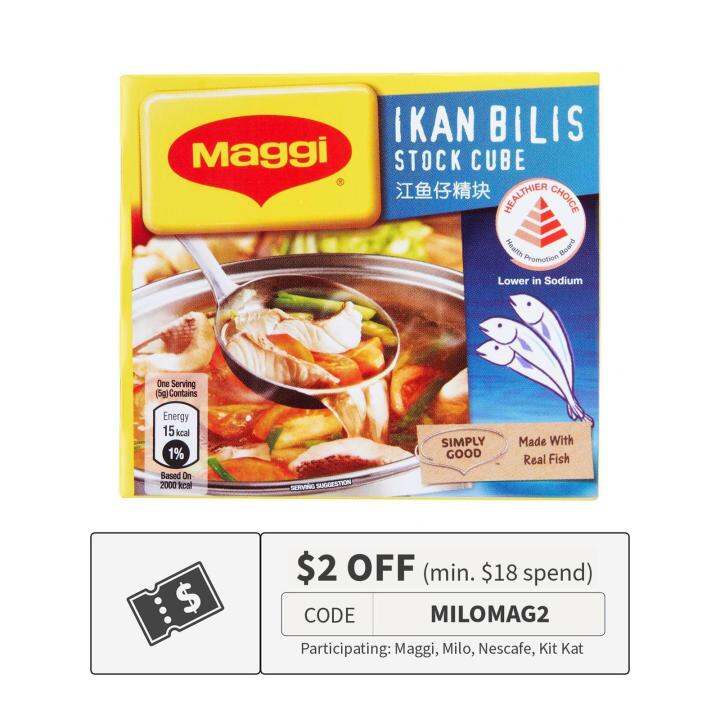 Maggi Ikan Bilis Stock Cubes 60G Healthier Choice Stock Cube | Lazada Singapore