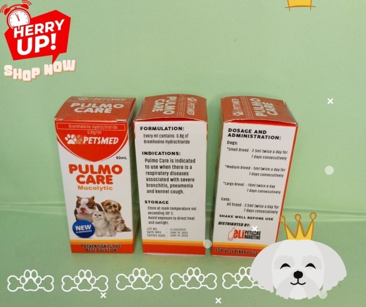 PULMOCARE Syrup for Dog and Cat 60ml with FREE SYRINGE | Lazada PH