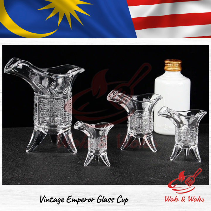 Vintage Tripod Shape Emperor Glass Cup / Cawan Kaca Reka Tripod | Lazada