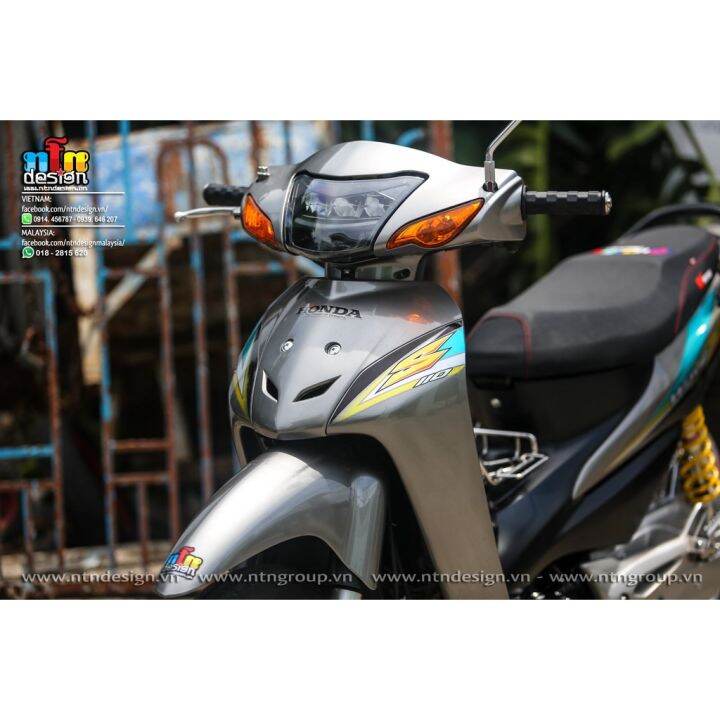 Tem Rời Dán Xe Wave 100 Mẫu Chữ S Bạc Xanh Đen Cực Đẹp, Hàng 3 Lớp Chất ...