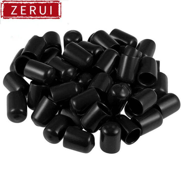 ZR For 10Pcs Rubber End Caps 16Mm ID PVC Round Tube Bolt Cap Cover ...