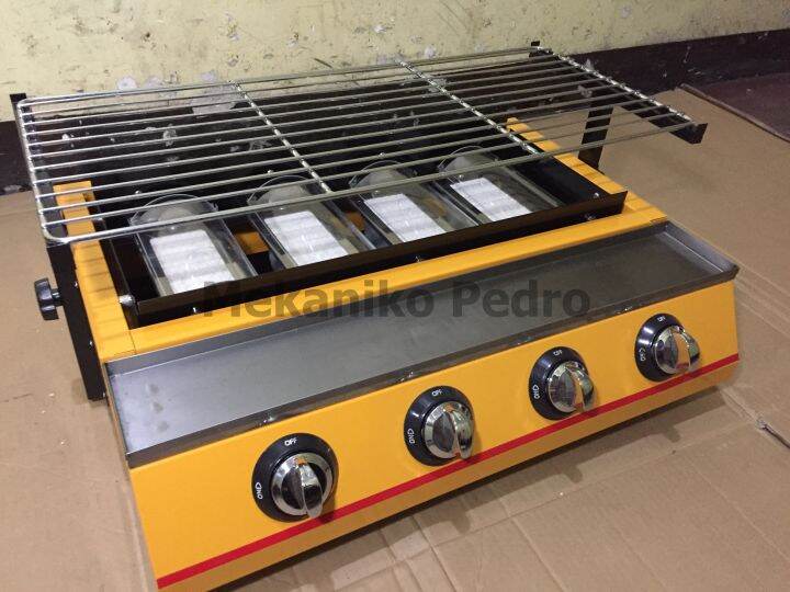 Smokeless Griller GAS with Quartz Glass Burner Cover 4-Burner | Lazada PH