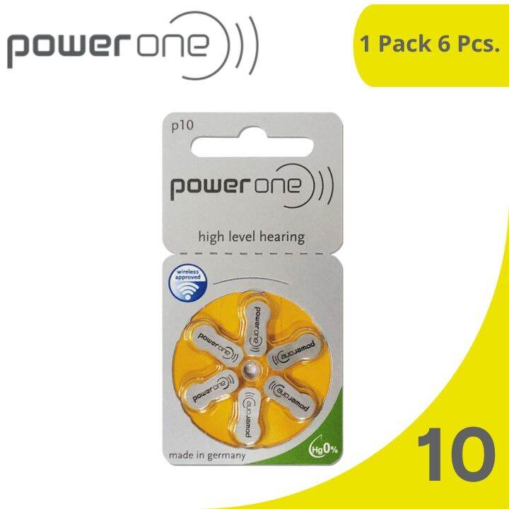 (ของแท้พร้อมส่ง) ถ่านเครื่องช่วยฟัง เบอร์10 ถ่านใส่หูฟัง Powerone เบอร์ ...