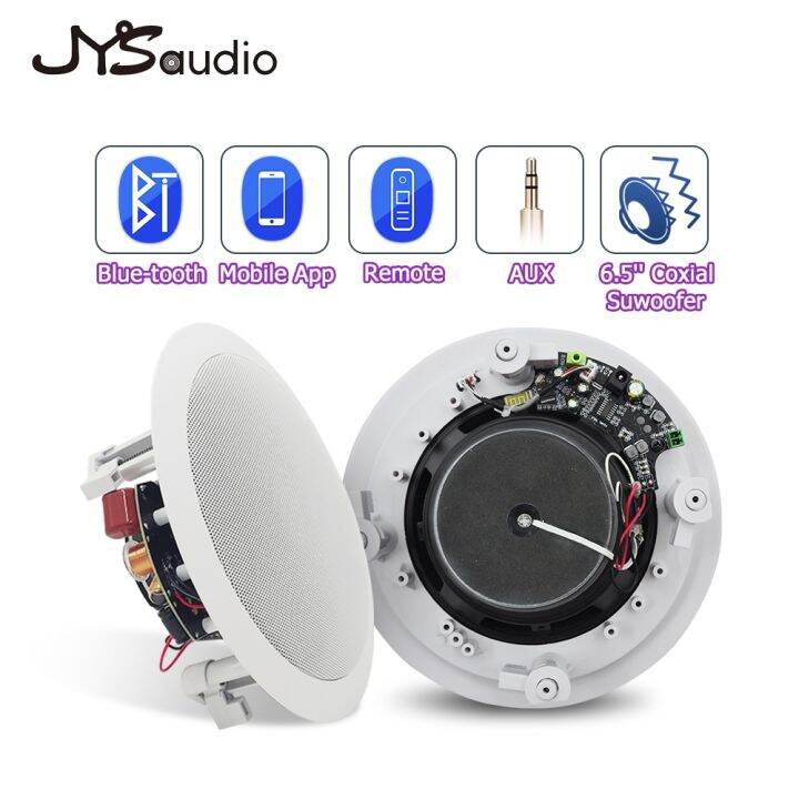 6.5 inch Bluetooth Coxial Ceiling Speaker 2x30W HiFi Stereo Loudspeaker Home Theater Horn Built ...