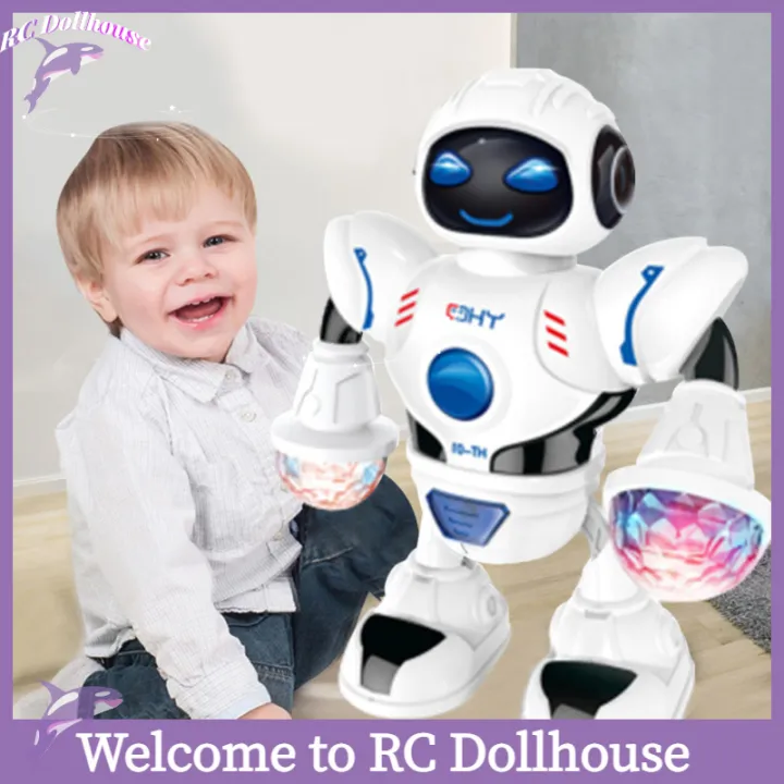 Smart Mini Robot Fun Robot Dancing Robot Toy Led Light Music Dance ...