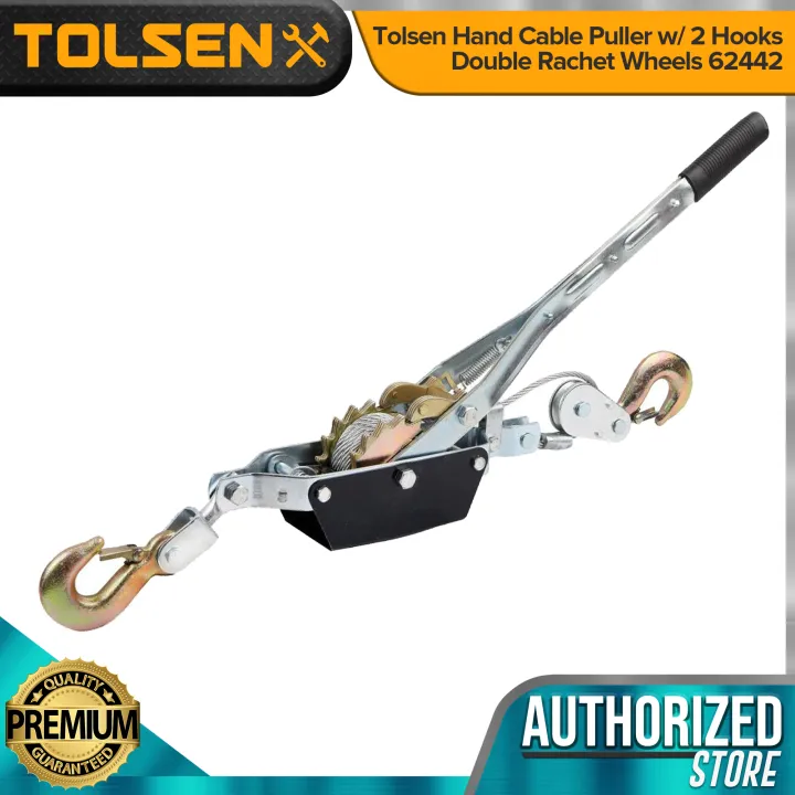 Tolsen Hand Cable Puller w/ 2 Hooks Double Rachet Wheels 62442 | Lazada PH