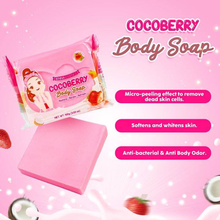 Cocoberry Whitening Soap | 100% Original | Jenna Essence Trial Pack ...