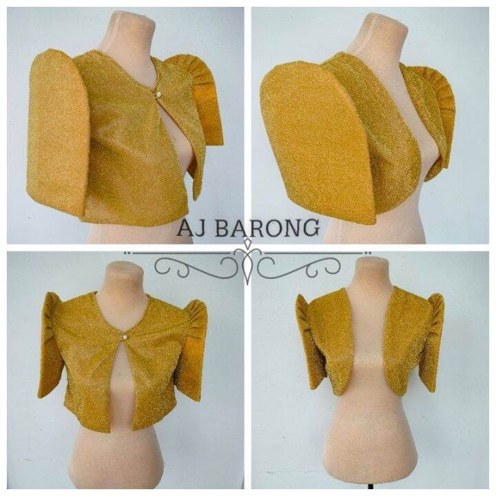 Women's Modern Filipiniana Bolero Matt gold | Lazada PH