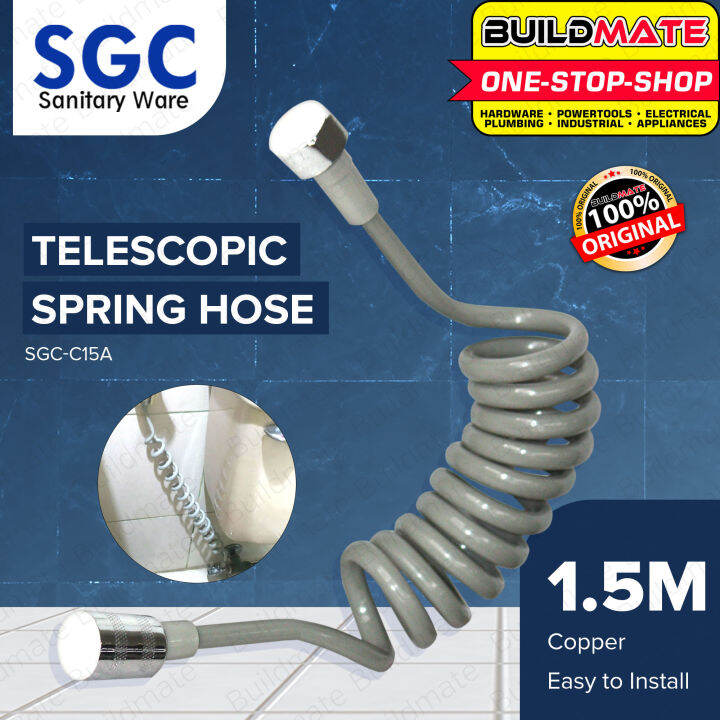 BUILDMATE S.G.C Telescopic Spiral Spring Flexible Hose Shower Bidet ...