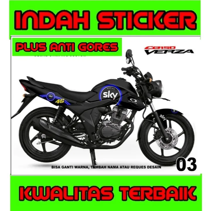 Sticker Decal Motor Verza CB 150 Full Body Sticker Motor Decal Verza CB ...