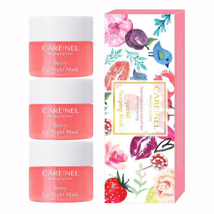 CARENEL Berry Lip Night Mask 5g x 3 ｜ Color Lipstick, Lip Cream, Lip ...