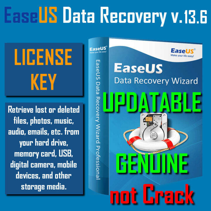 EaseUS Data Recovery Wizard 16.0 - Free Lifetime Upgrades (Genuine Key ...