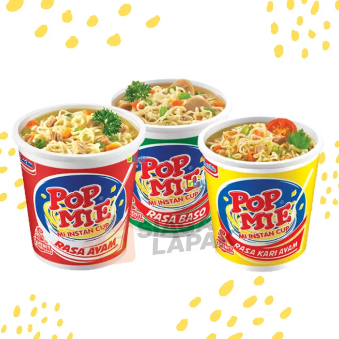 Pop Mie Kuah 75gr All Varian Baso/Kari Ayam/Ayam/Soto ayam | Lazada ...