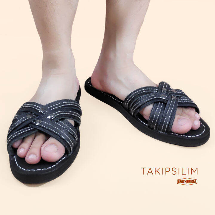 Leatherista Lokal Takipsilim (Leather Alpombra House Slippers for Men ...