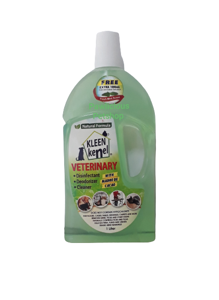 Kleen Kenel Disinfectant, Deodorizer, Cleaner (Fresh Mint Scent), 1L ...