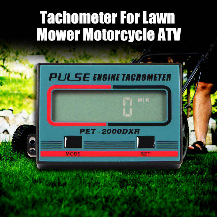 Tachometer Gauge Pulse Engine Tach Hour Meter Digital for Motorcycle ...