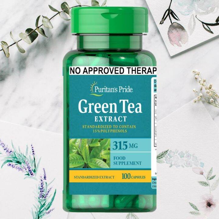 Green Tea Standardized Extract 315mg 100 capsules Puritan's Pride ...