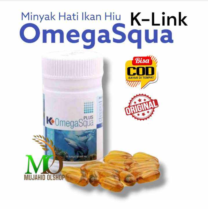 Omega Squa Plus K-LINK Klink Original Minyak Ikan Hiu- 30 softgel ...