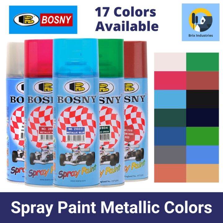 Bosny Metallic and Candy Tone Colors Acrylic Spray Paint Gold and ...