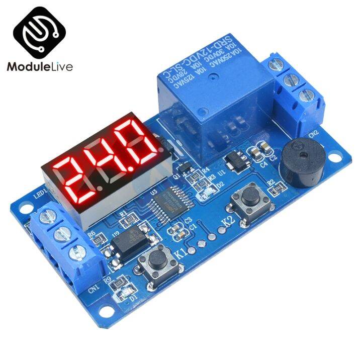 Digital Led Display Time Delay Relay Module Board Dc 12v Control ...