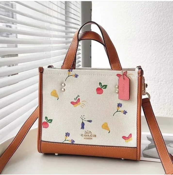 Coach Dempsey Tote 22 With Dreamy Veggie Print C8253 - Chalk/Penny ...