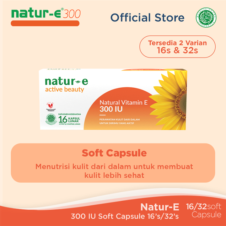 Natur-E 300 IU Soft Capsule 32's (DANUR32S) (Suplemen Kecantikan ...