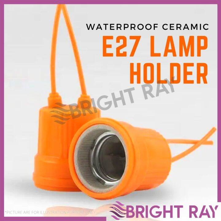 Waterproof E27 Ceramic Lamp Socket Porcelain Lamp Holder Outdoor Lamp