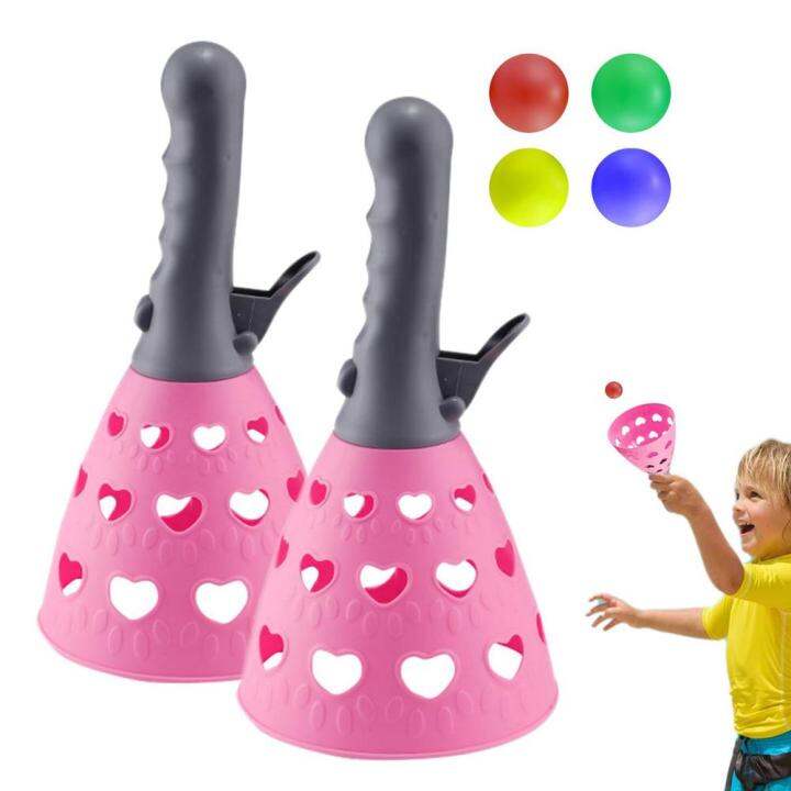 Outdoor Sports Games Children Throwing Catching The Ball Set Parent ...