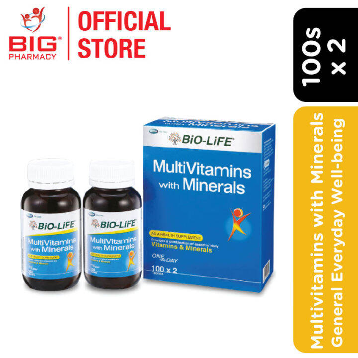 Biolife Multivitamins Wt Minerals 2X100s | Lazada