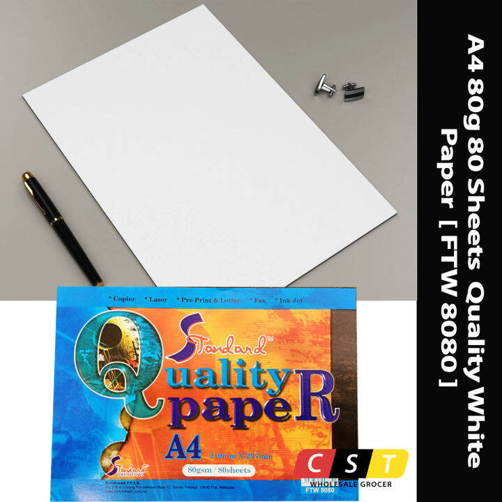 A4 80g 80 Sheets Quality White Paper [FTW 8080] | Lazada