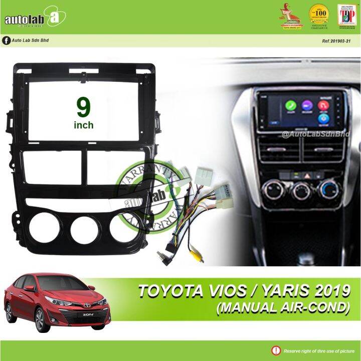 Android Player Casing 9" Toyota Vios Yaris 2019 (Manual Air-Cond) with ...