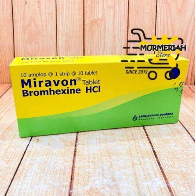 MIRAVON Box isi 100 tablet-Obat Batuk berdahak Bromhexine HCl | Lazada ...