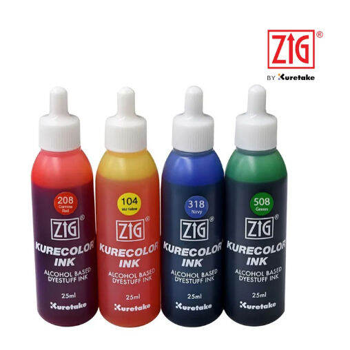 Safe and colorless ZIG Kurecolor 25ml Refill Ink Alcohol Based For ...
