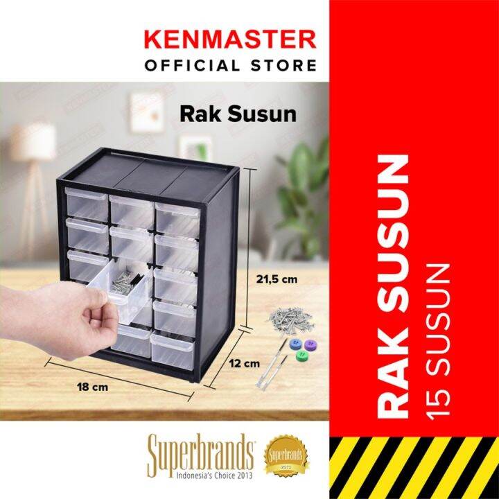Rak komponen 15 Slot / Rak spearpart 15 susun KENMASTER | Lazada Indonesia