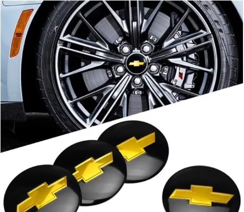 JC 4PCS Chevrolet Car Wheel Center Hub Cap Emblem Sticker 56mm U-207 ...