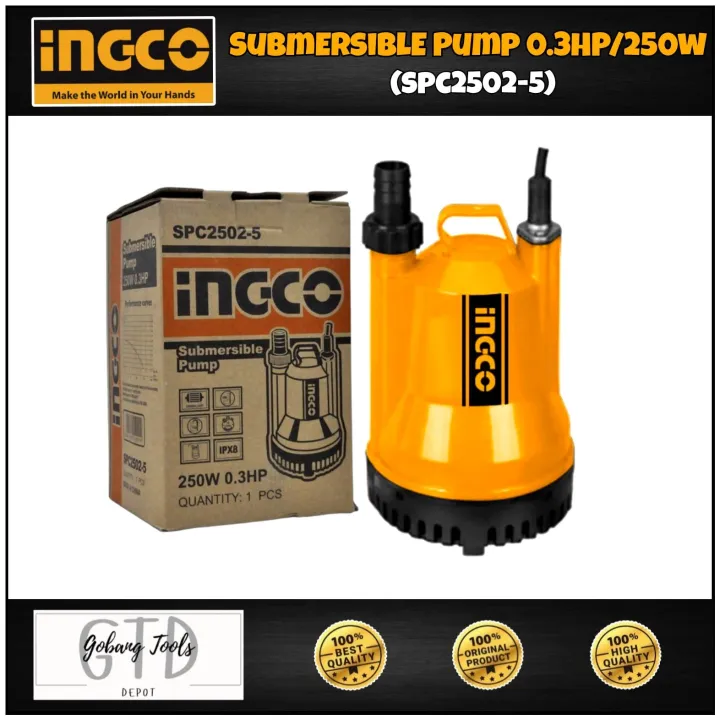 ingco submersible pump INGCO 100 PURE COPPER 250W Submersible Water ...