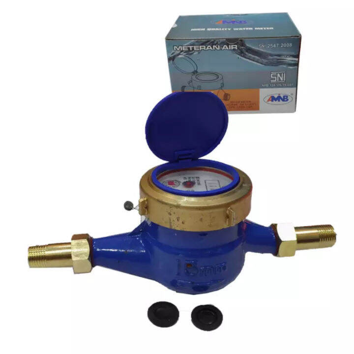 Meteran Air PAM Body Besi 1/2 Inch Standar SNI Water Meter 4 Jarum PDAM ...