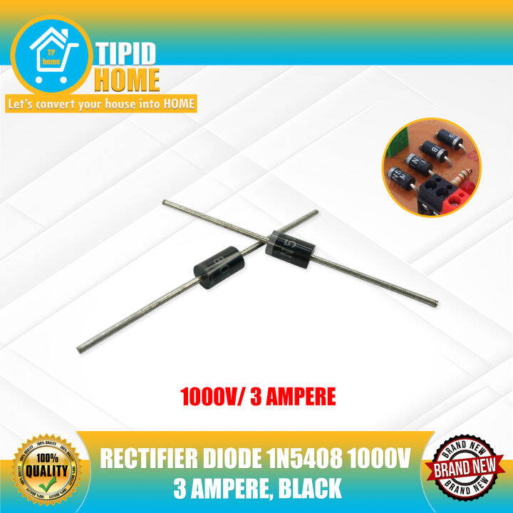RECTIFIER DIODE 1N5408 1000V 3 AMPERE, BLACK | Lazada PH