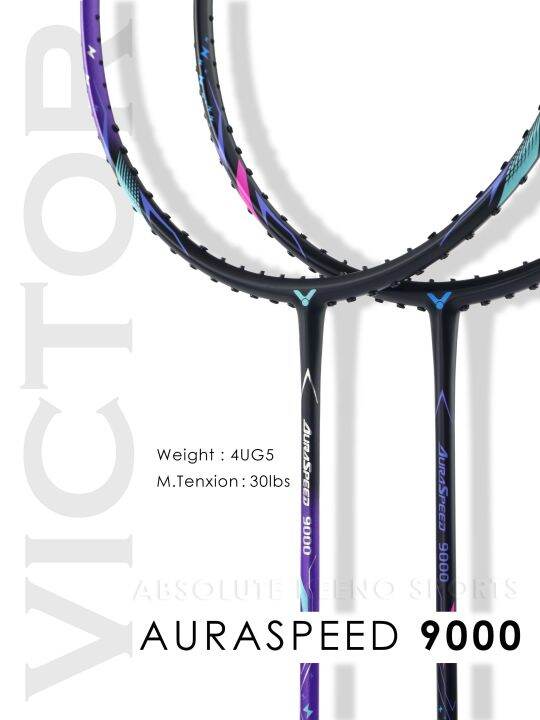 VICTOR Auraspeed 9000 Badminton Racket | Lazada