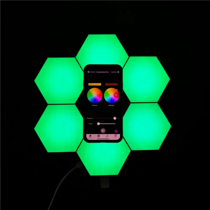 RGB Nanoleaf Light Panels Stitch Bluetooth APP Control DIY Assembly ...